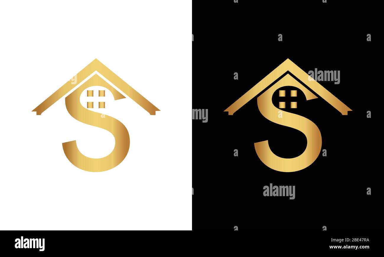 S letter roof shape logo. Real estate logo Stock Vector Image & Art - Alamy