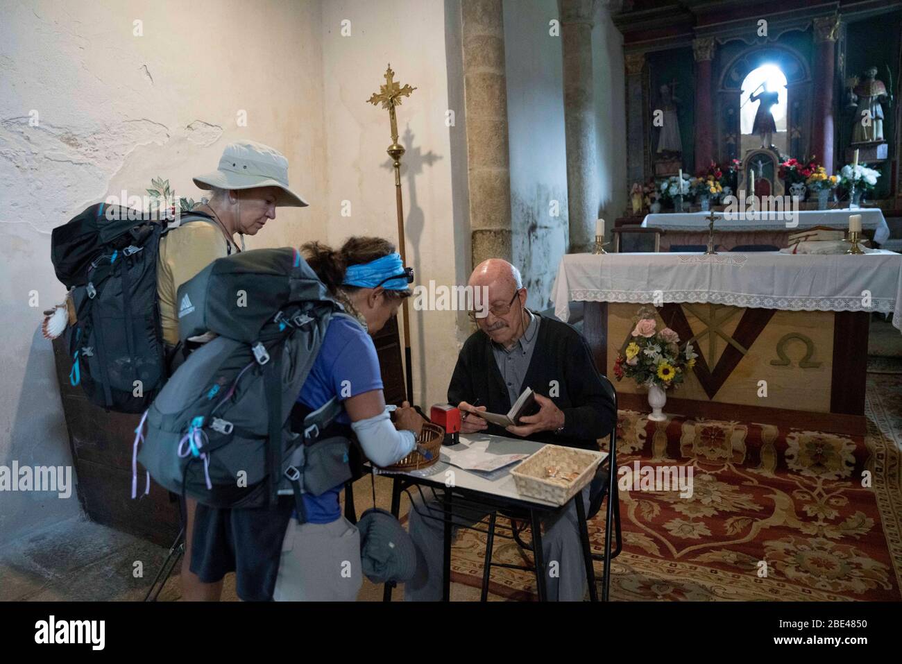 Stamped camino pilgrims passport hi-res stock photography and images ...