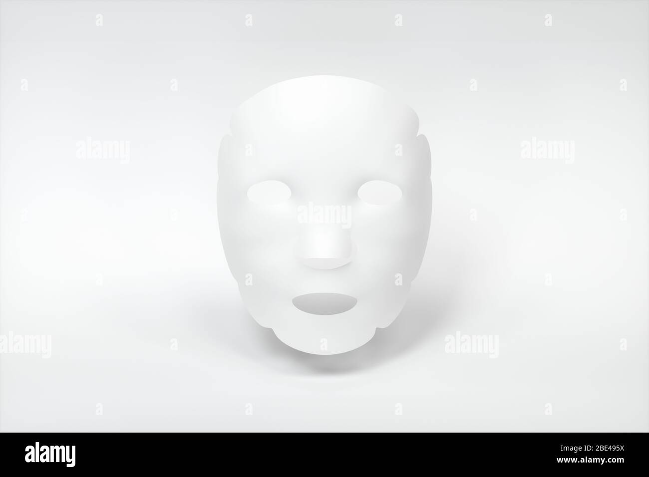 White mask, skin care concept, 3d rendering. Computer digital drawing ...