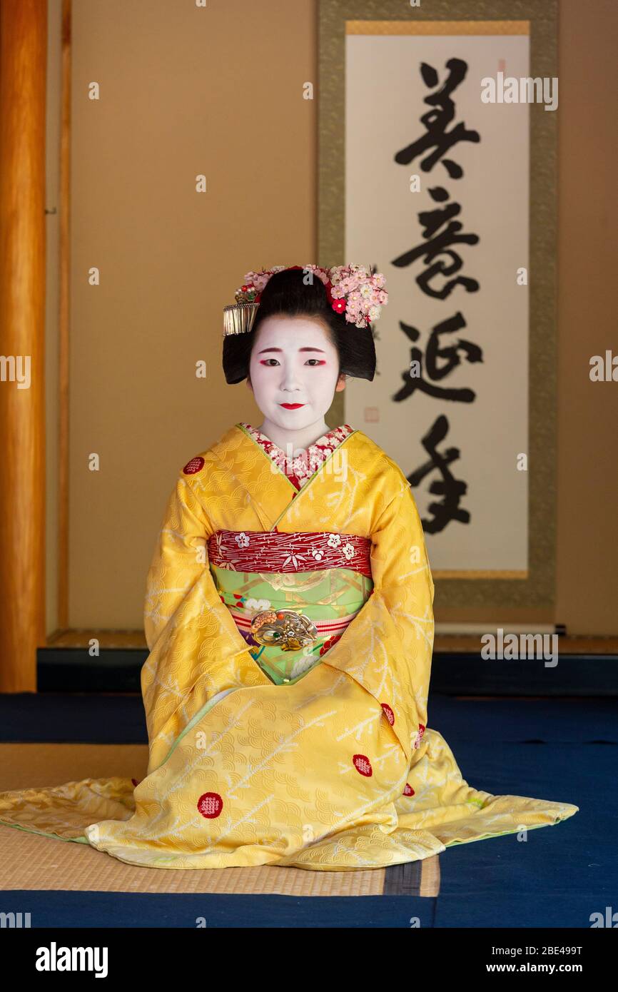 Portraits of a Maiko in Kyoto, Japan Stock Photo - Alamy