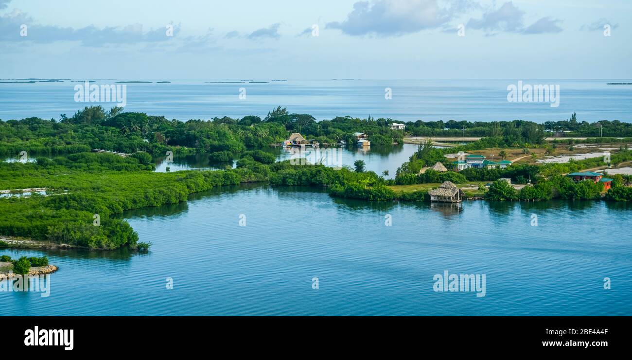Coastline of Belize and the Caribbean Sea; Belize Stock Photo - Alamy