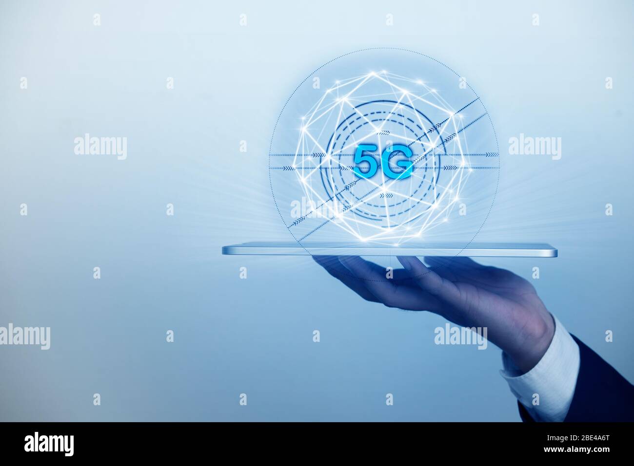 5G icon network with Businessman, technology 5g concept Stock Photo - Alamy