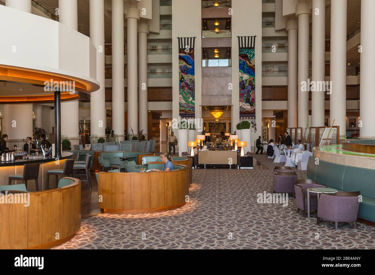 The David Intercontinental Hotel interior lobby in Tel Aviv, Israel ...