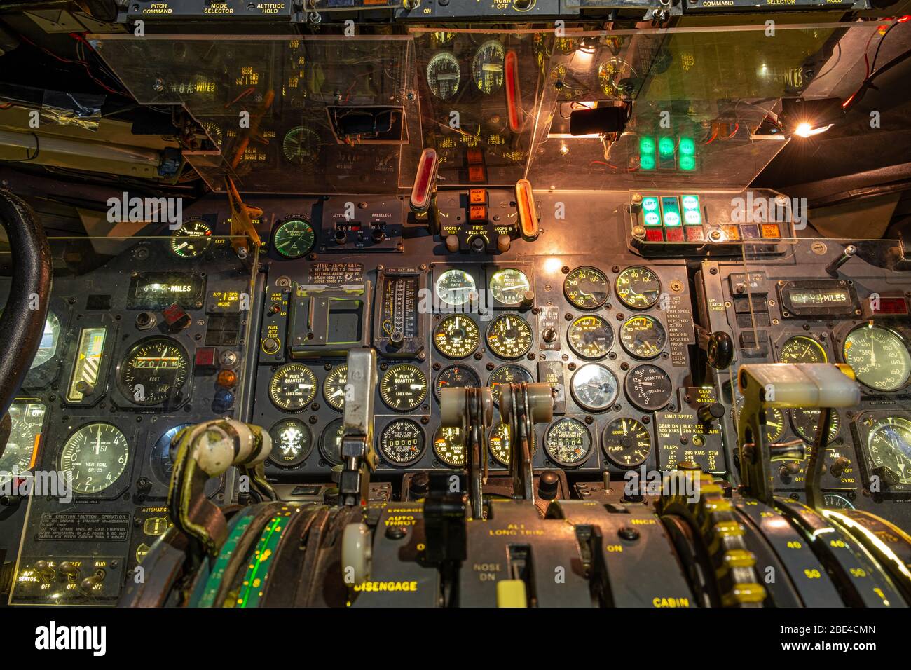 Control panel of an old aircraft Stock Photo - Alamy
