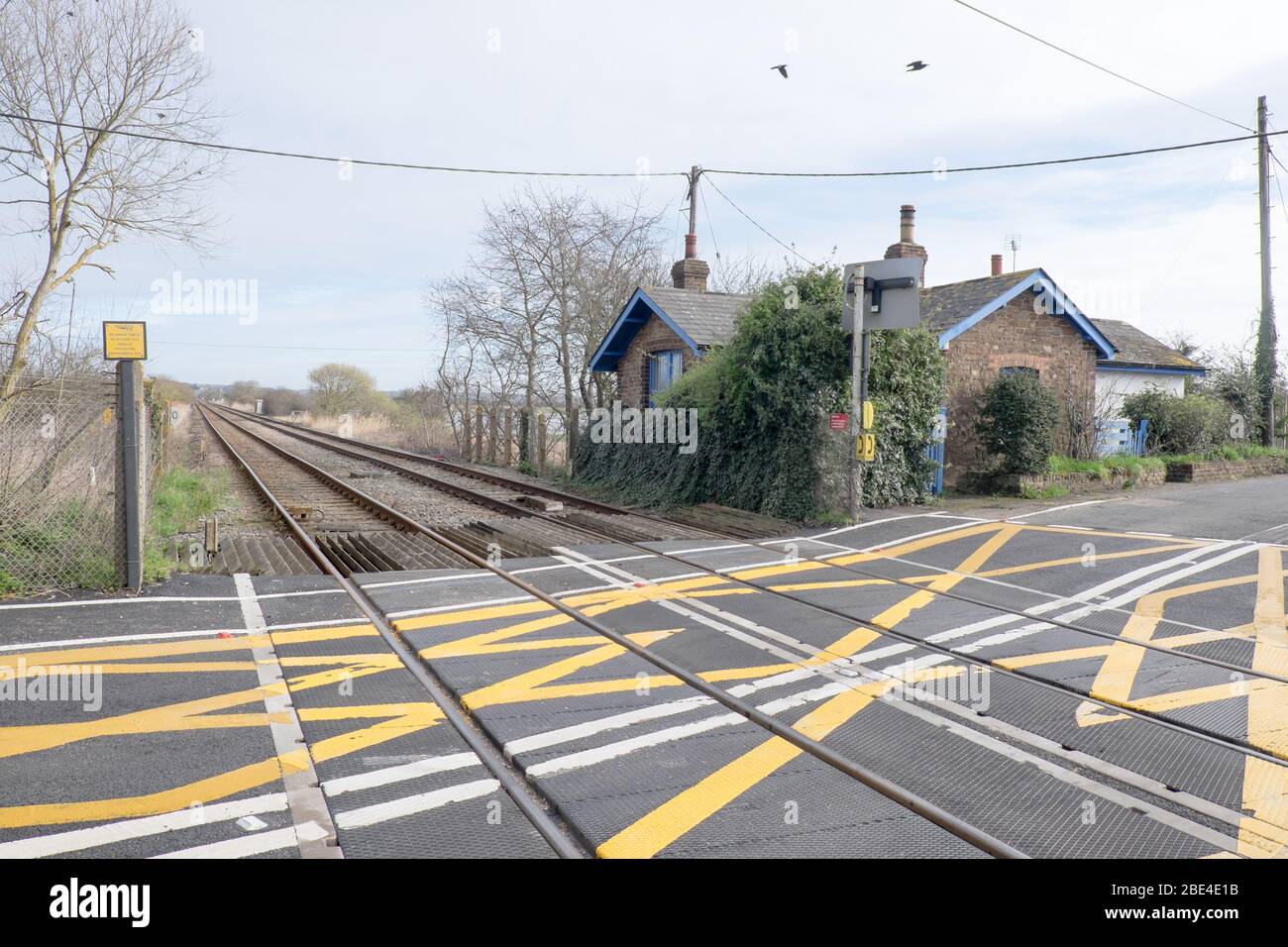 Appledore, Kent, United Kingdom - March 7, 2020: Level crossing for ...