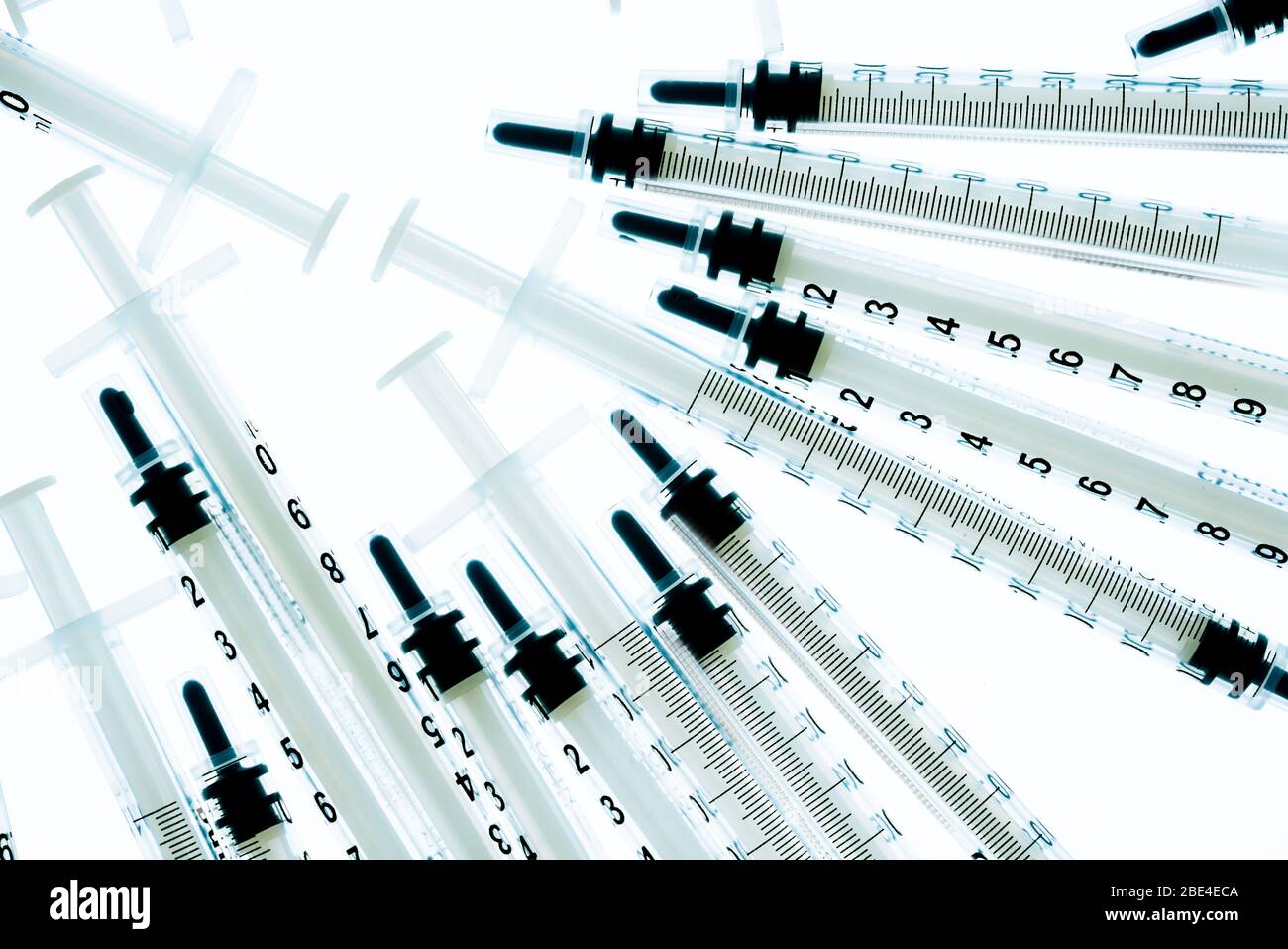Tuberculin Injection syringes on white background Stock Photo - Alamy