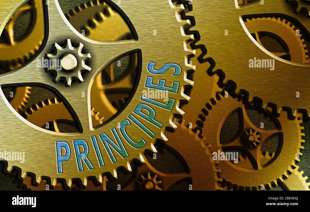 Writing note showing Principles. Business concept for fundamental truth ...
