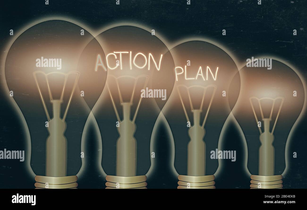 Conceptual hand writing showing Action Plan. Concept meaning detailed ...