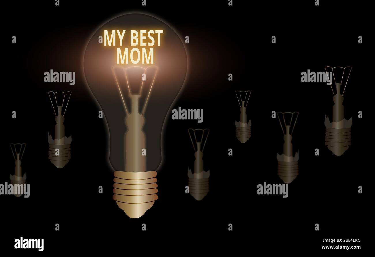 Handwriting text writing My Best Mom. Conceptual photo Appreciation for ...