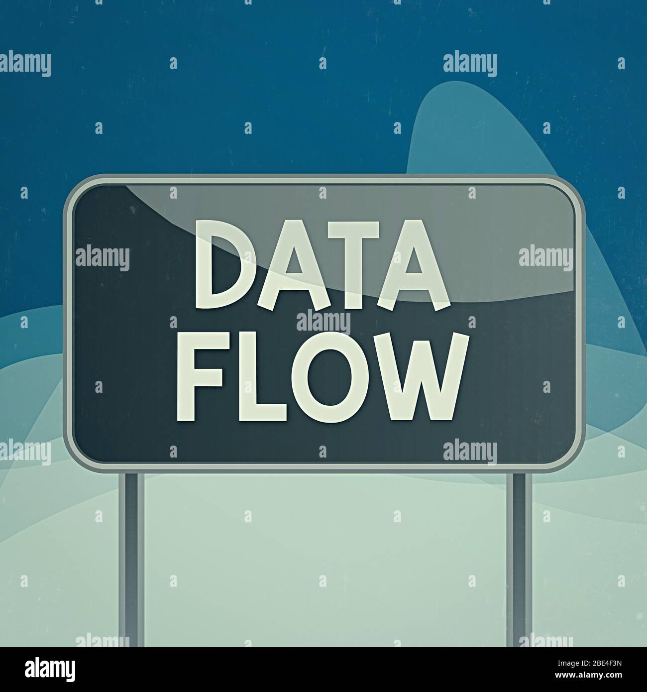 Writing note showing Data Flow. Business concept for the movement of data through a system ...