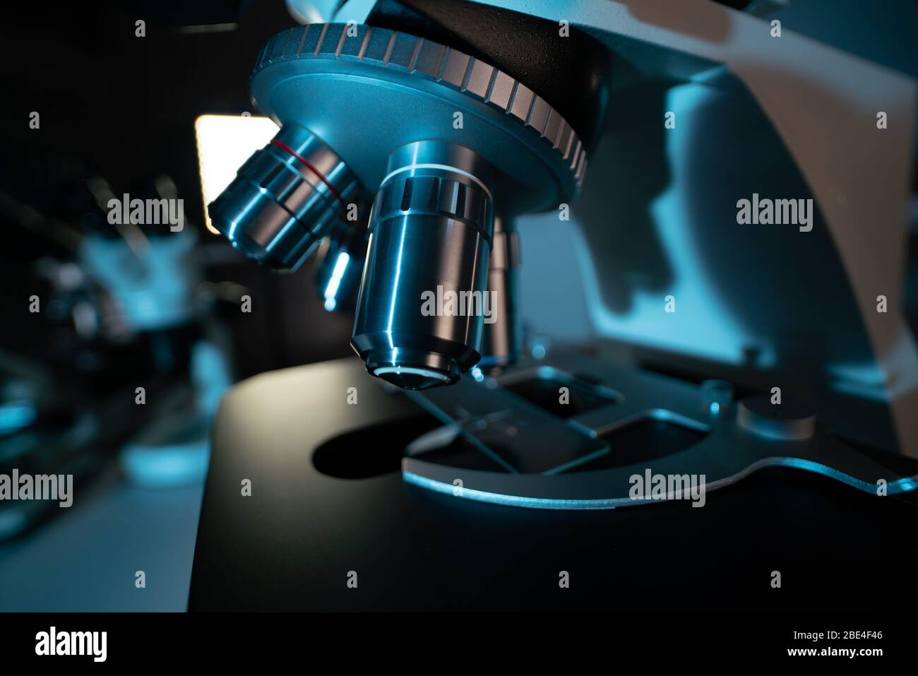 Scientific optical microscope in the laboratory Stock Photo - Alamy