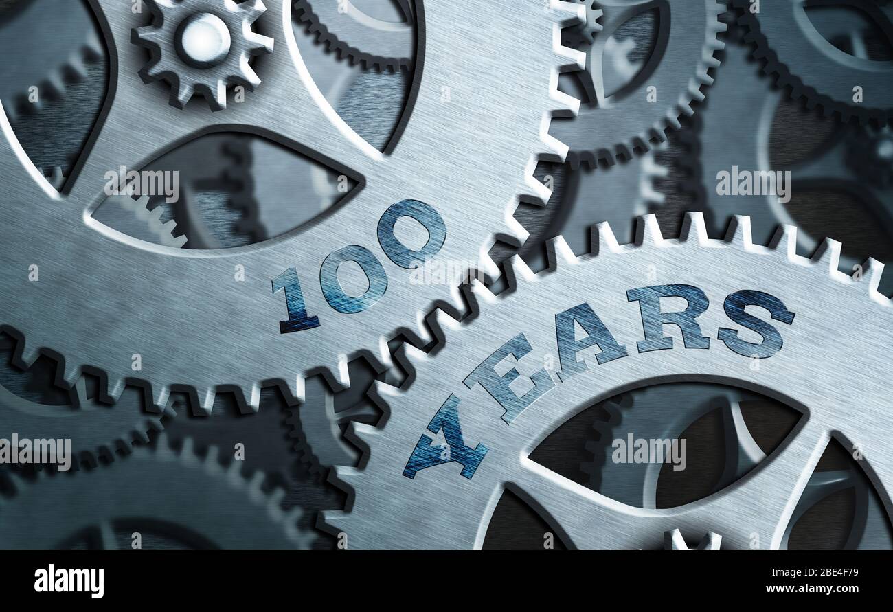 Text sign showing 100 Years. Business photo showcasing Remembering ...