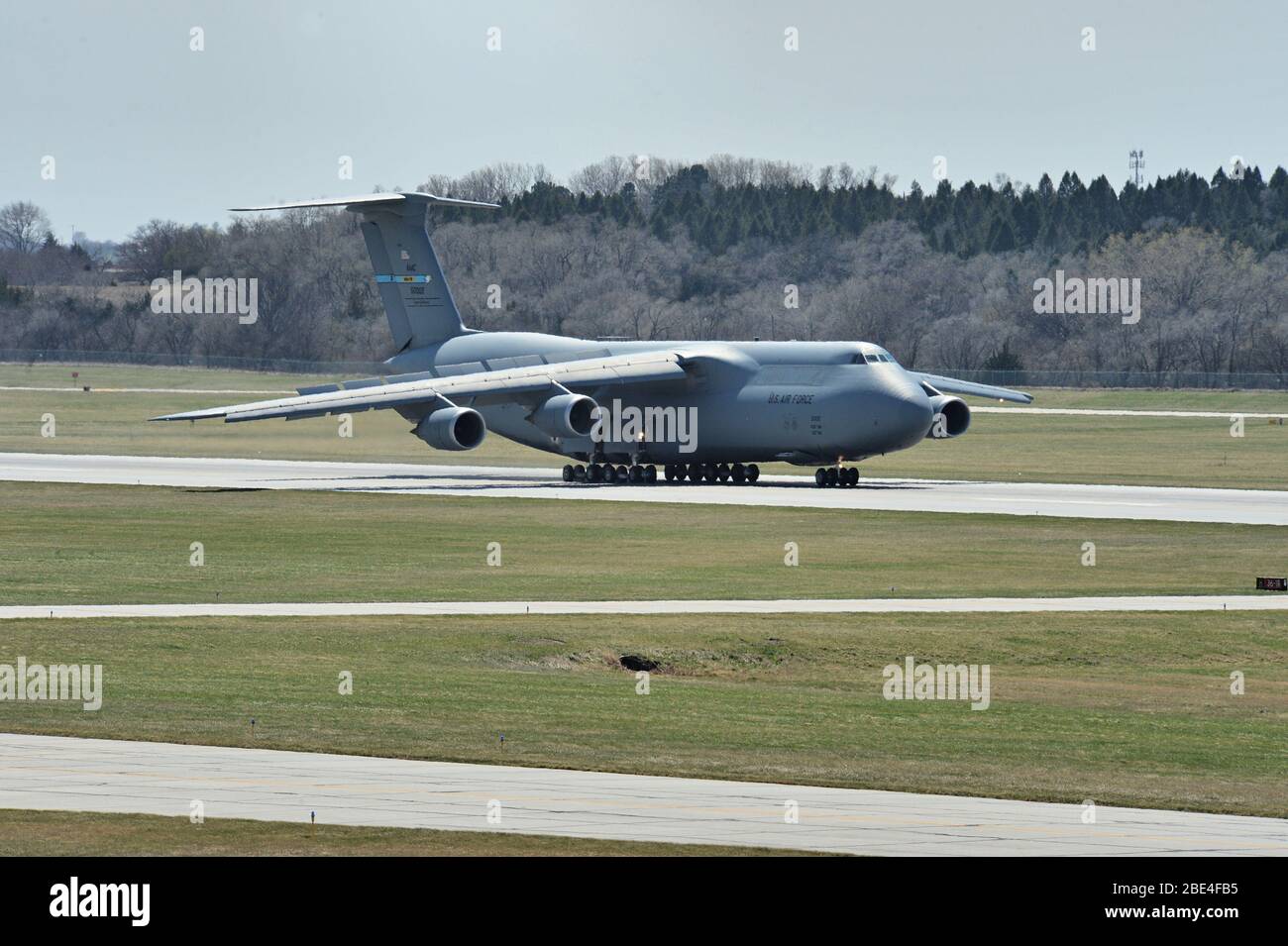 A C-5 Galaxy military transport aircraft from Dover Air Force Base ...