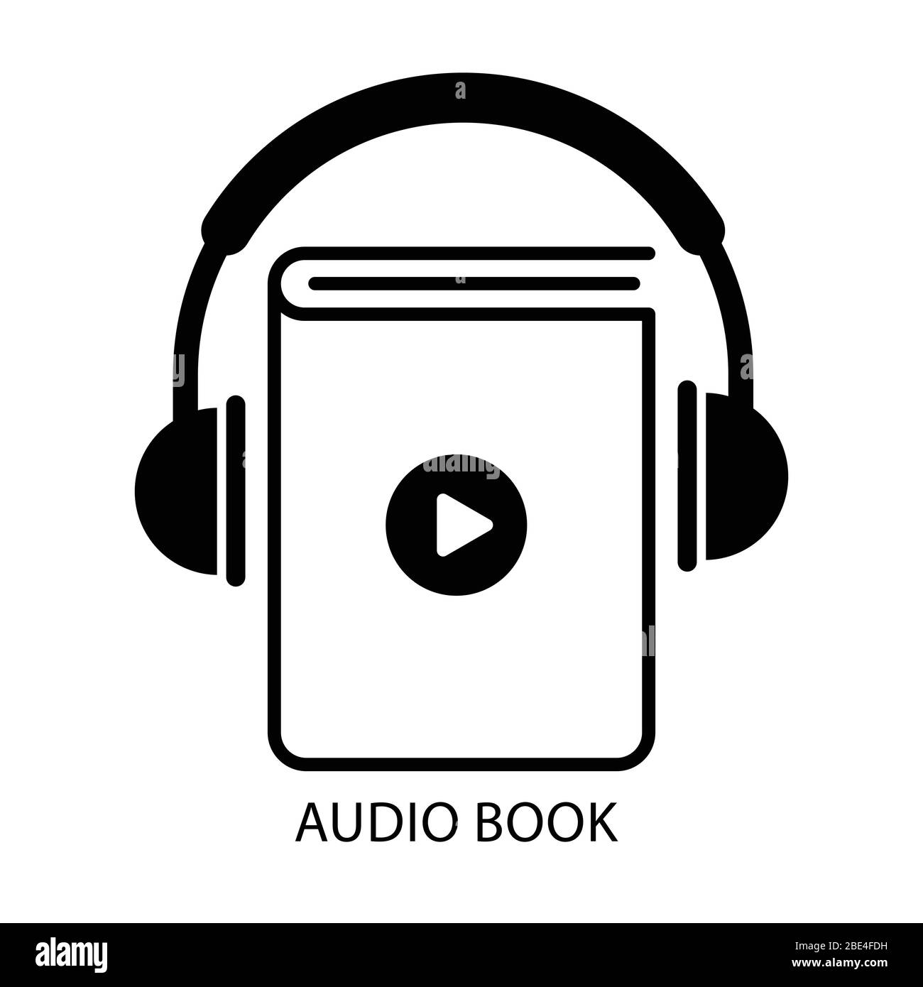 audio book online icon,simple symbol flat vector illustration with ...