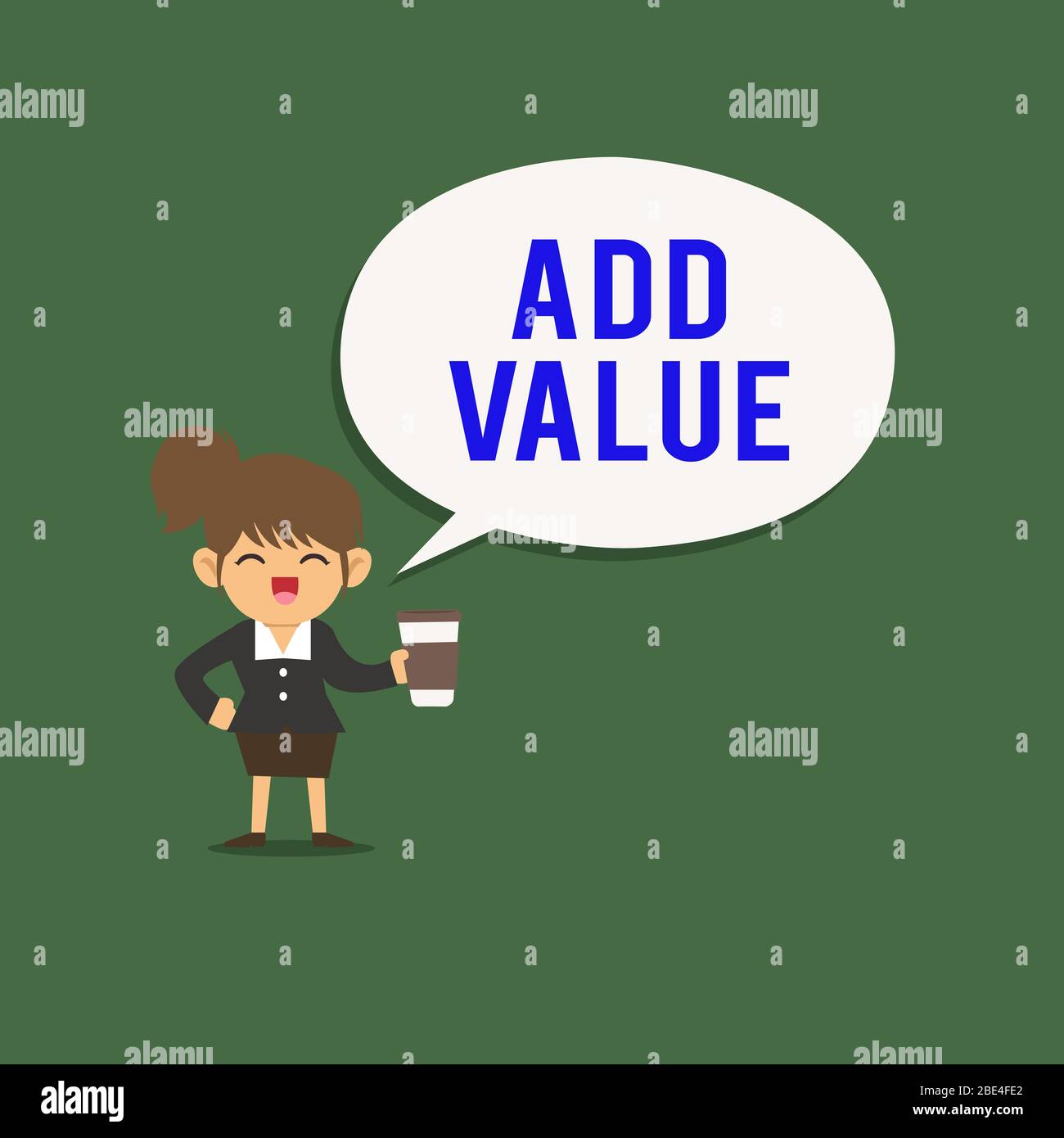 Writing note showing Add Value. Business concept for an improvement or ...