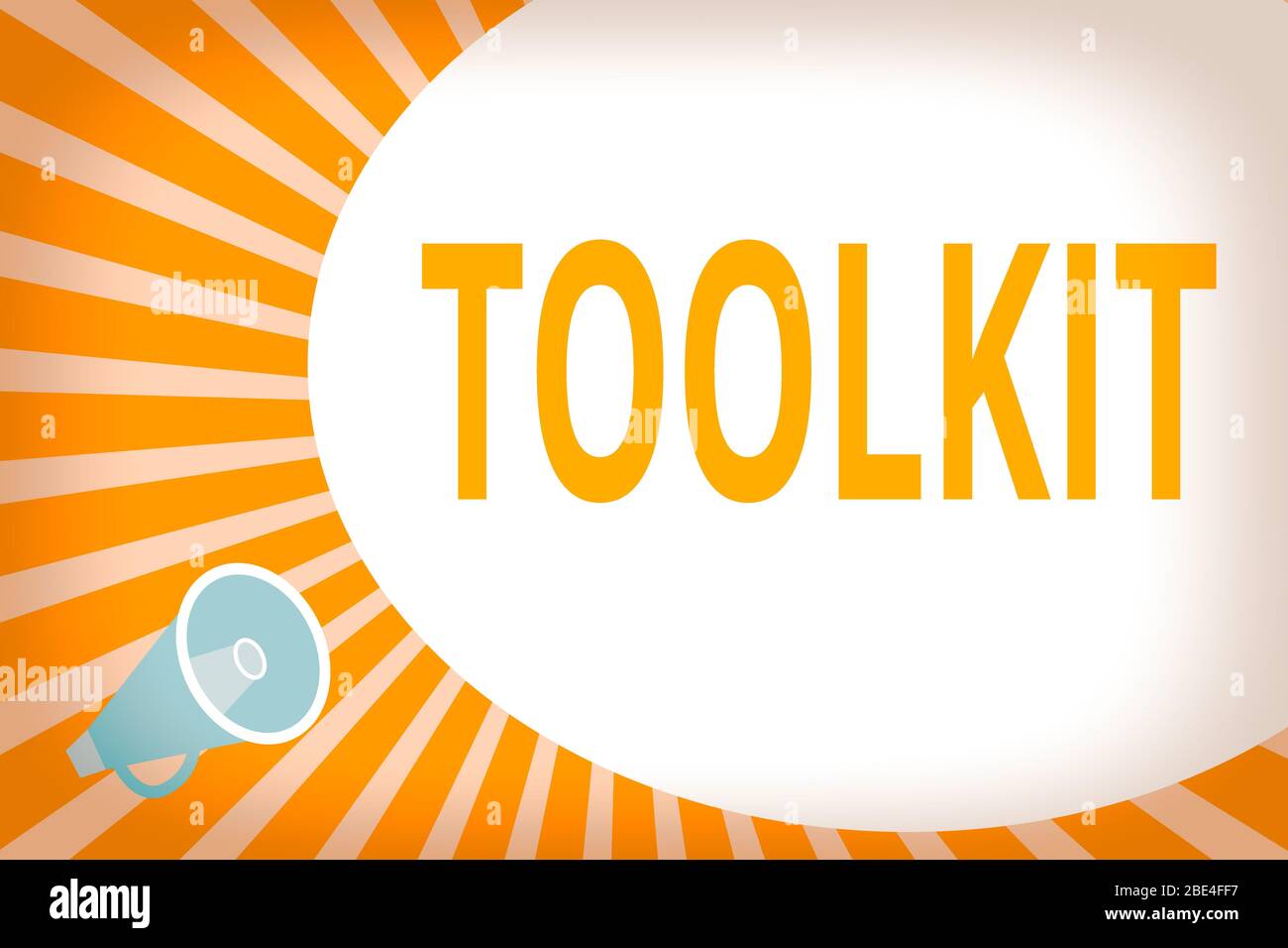 Word writing text Toolkit. Business photo showcasing set of tools kept ...