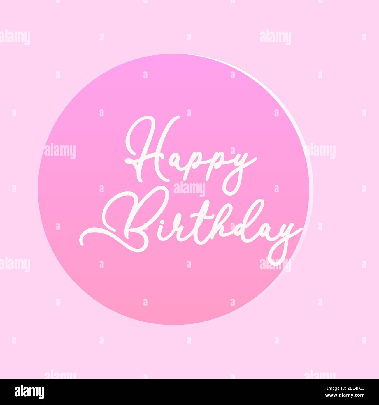 simple happy birthday design in bright pink color for using as a ...