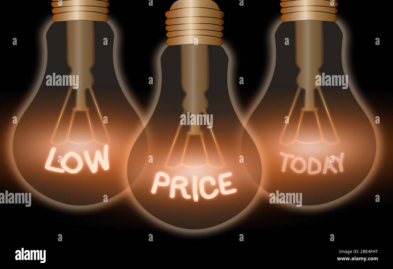 Conceptual hand writing showing Low Price. Concept meaning Price are ...