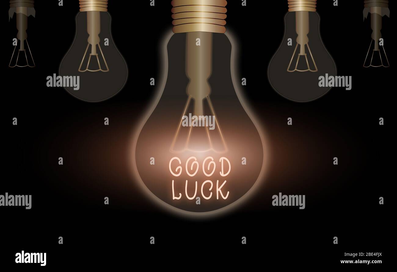 Word writing text Good Luck. Business photo showcasing wish a positive ...