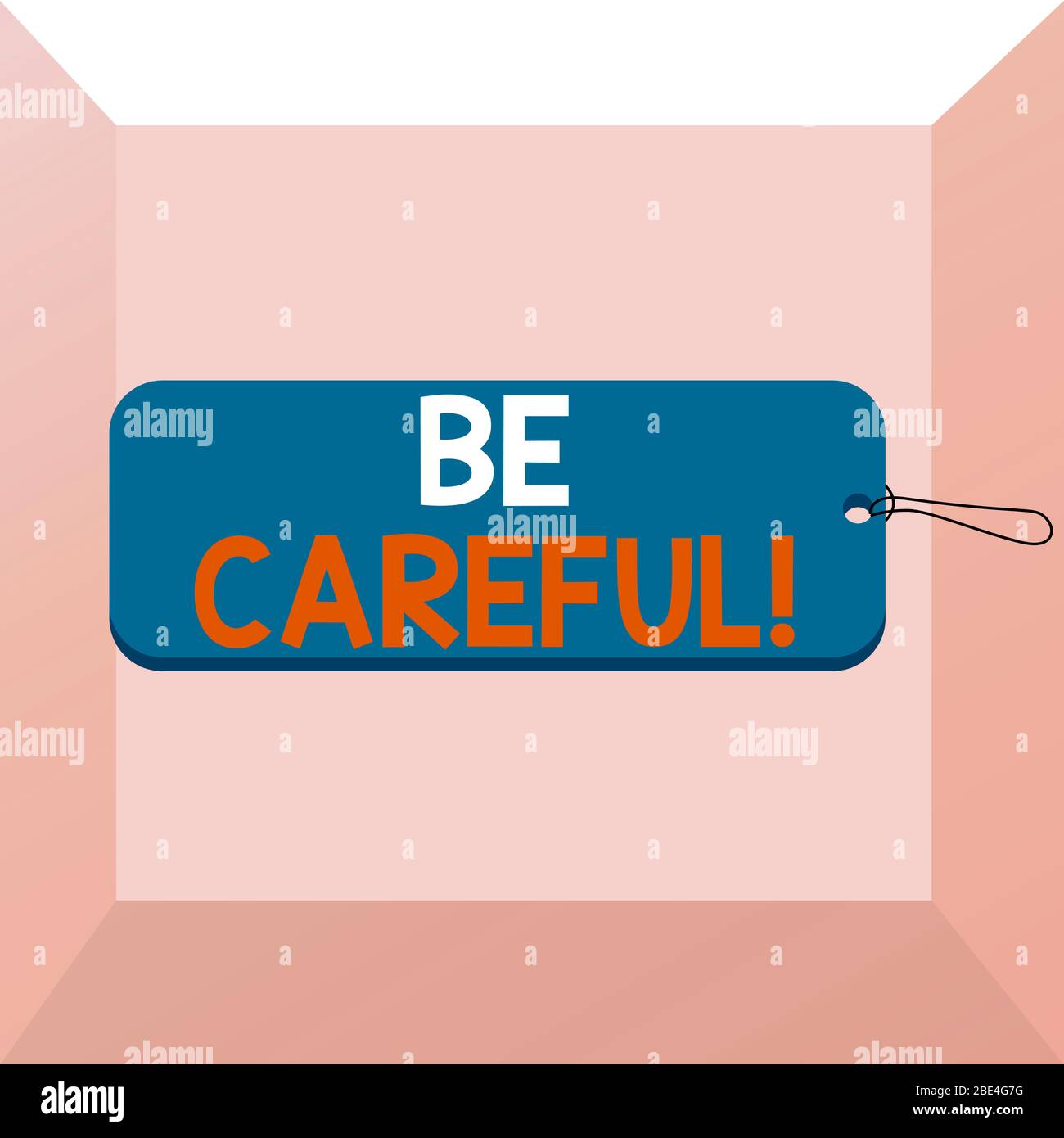 Conceptual hand writing showing Be Careful. Concept meaning making sure ...