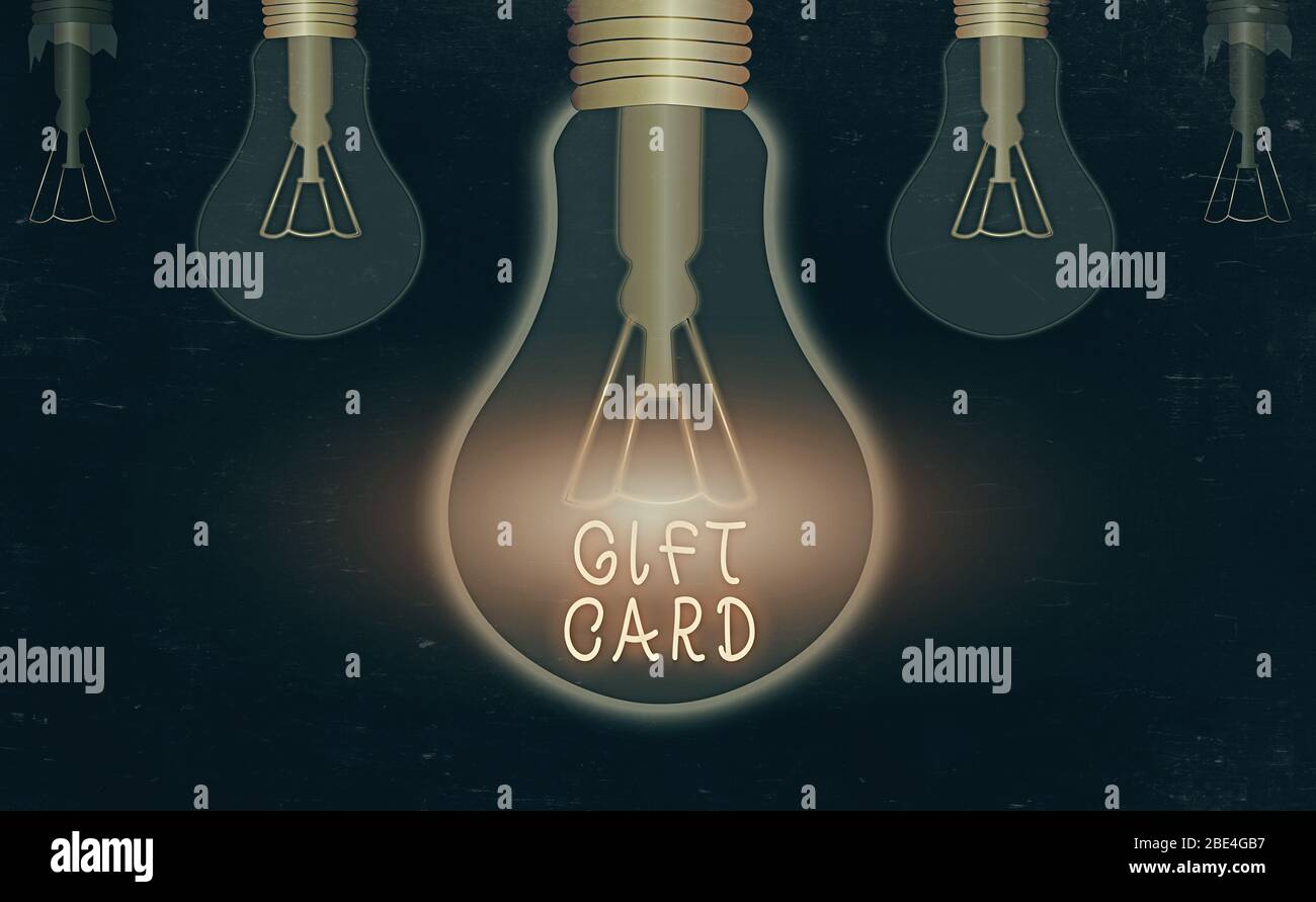 Word writing text Gift Card. Business photo showcasing A present ...