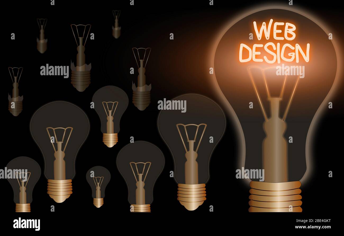 Word writing text Web Design. Business photo showcasing Website ...