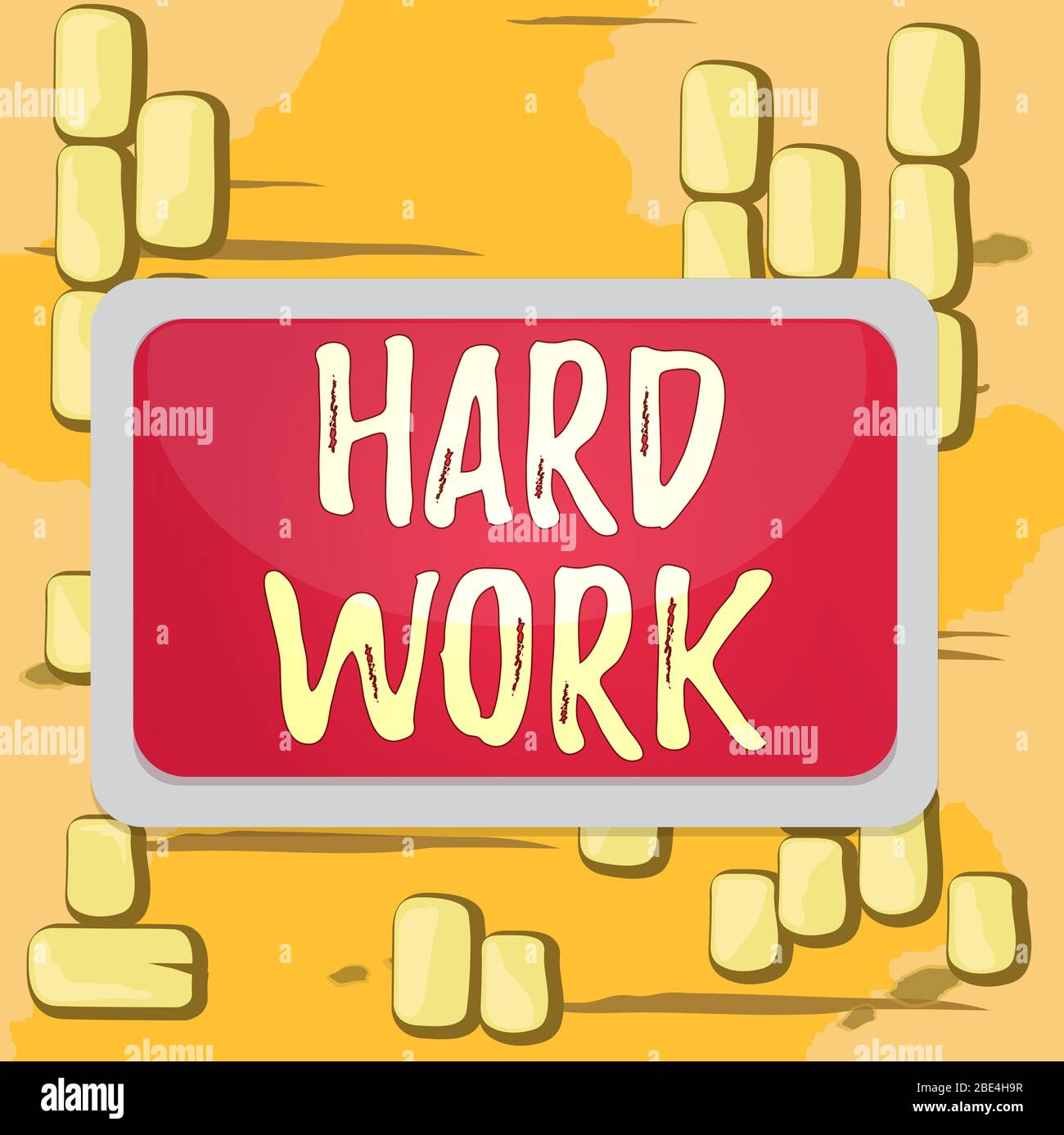 Word writing text Hard Work. Business photo showcasing always putting a ...