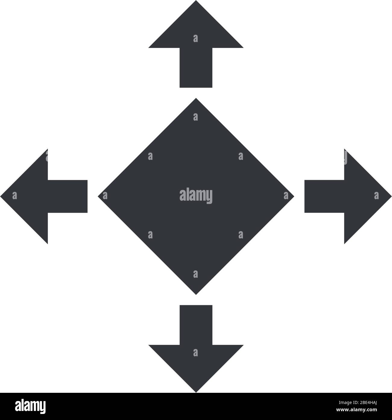 Four arrows hi-res stock photography and images - Alamy