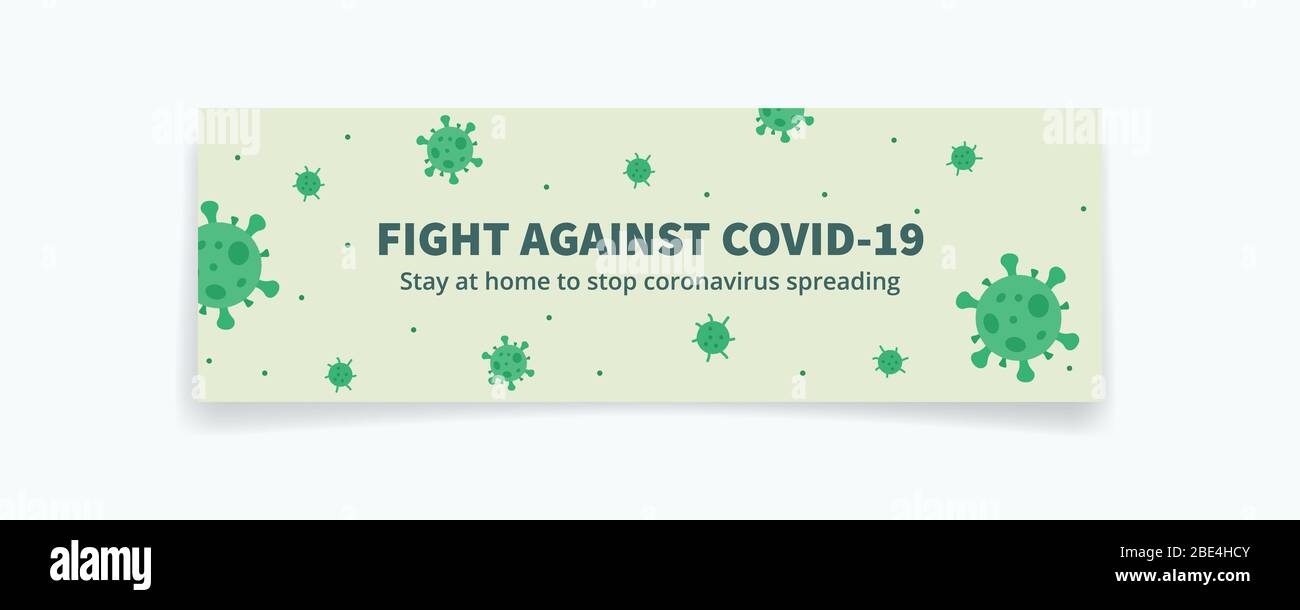 fight against corona virus covid-19 website template banner concept ...