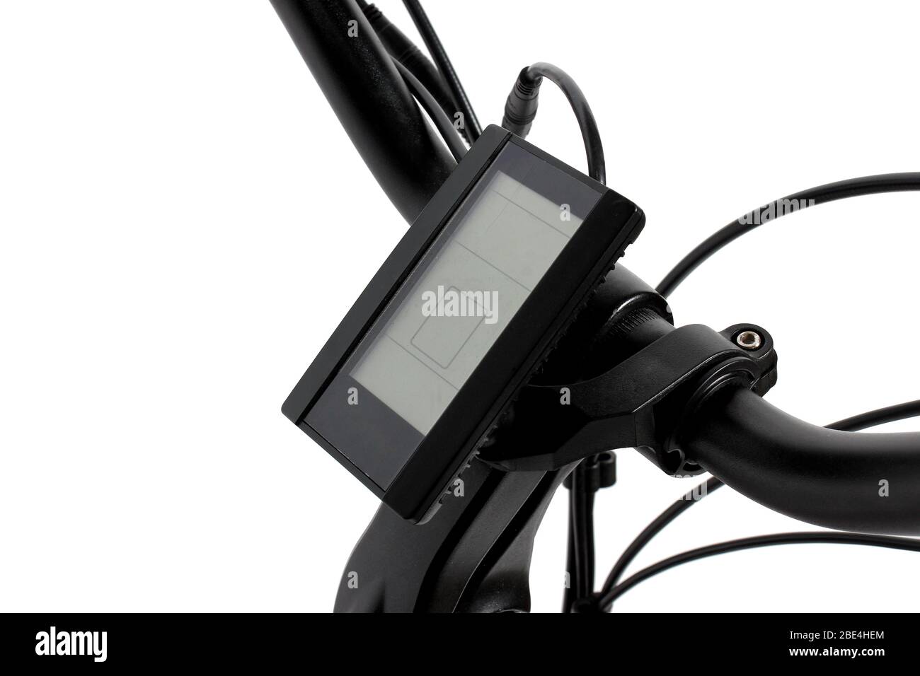 E-bike LCD Display on White Background Stock Photo - Alamy