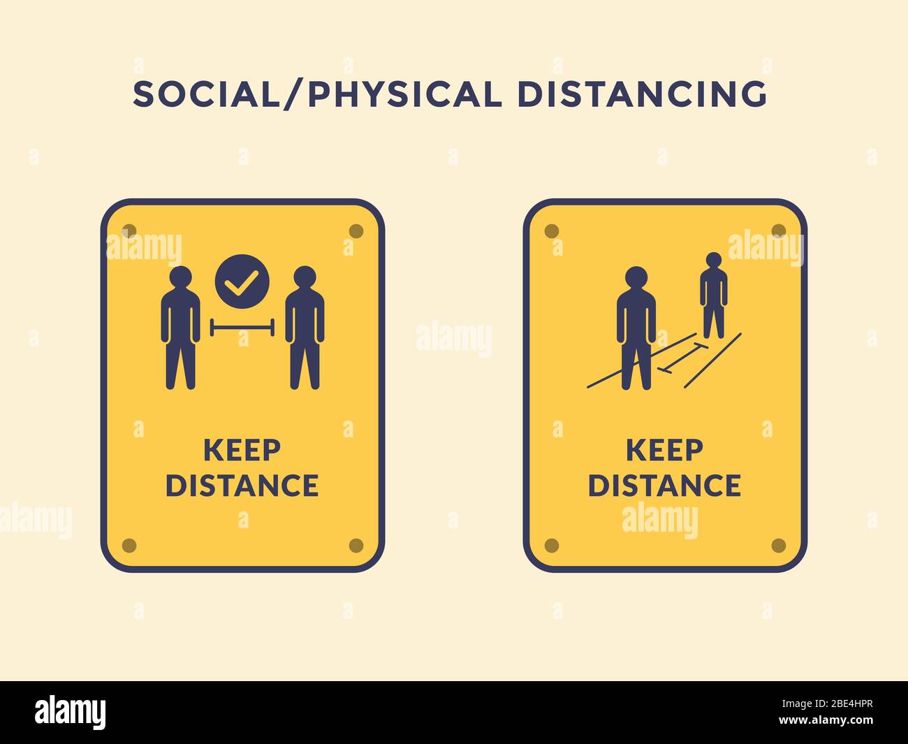 social distancing or physical distance people with modern yellow black ...