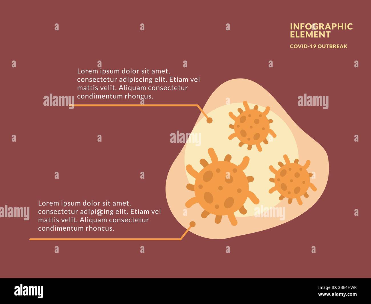 virus structure infographics with some text information with modern ...