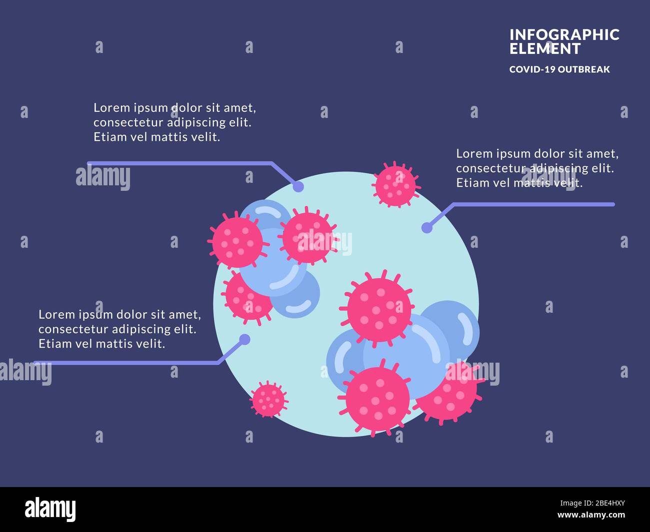 corona virus infographics with some editable text with dark blue ...