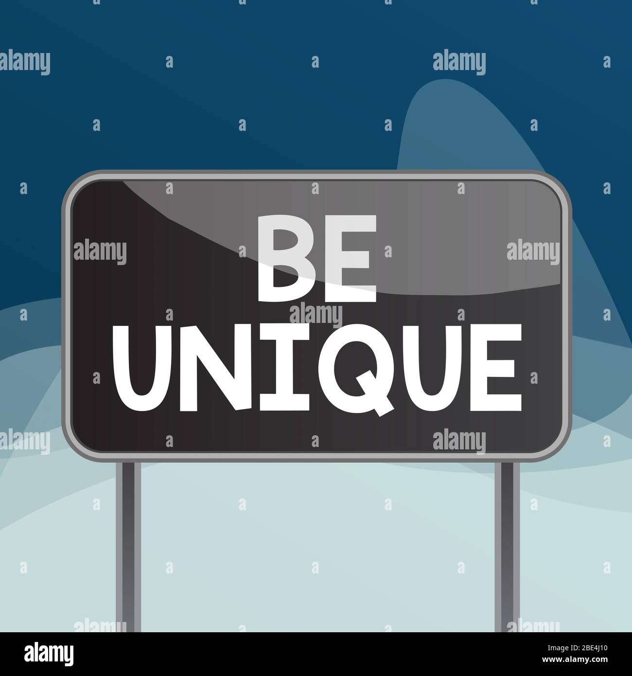 Writing note showing Be Unique. Business concept for being the only one ...