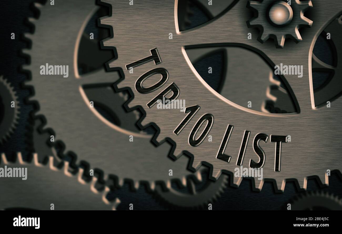 Conceptual hand writing showing Top 10 List. Concept meaning the ten ...