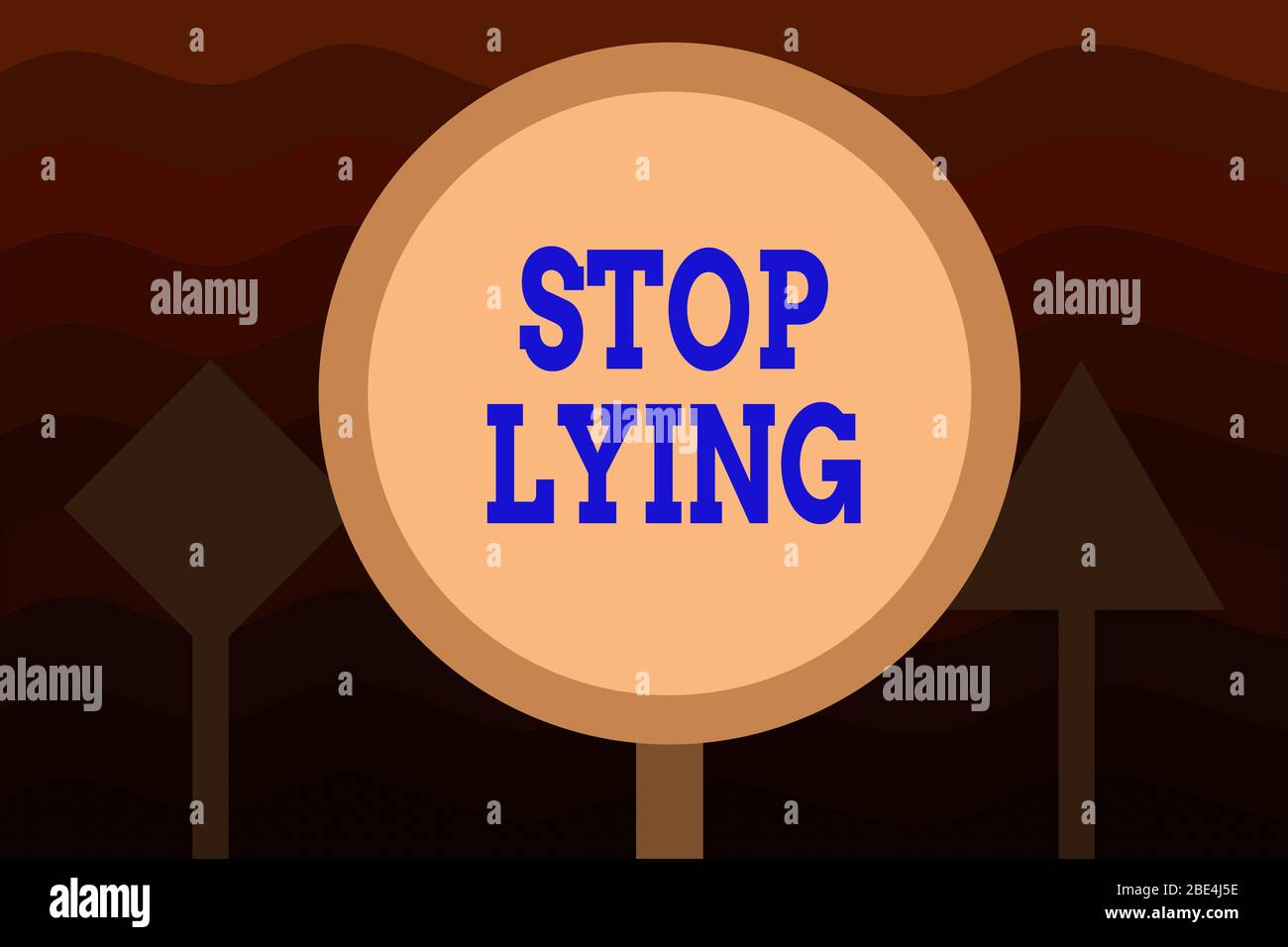 Handwriting text Stop Lying. Conceptual photo put an end on chronic ...