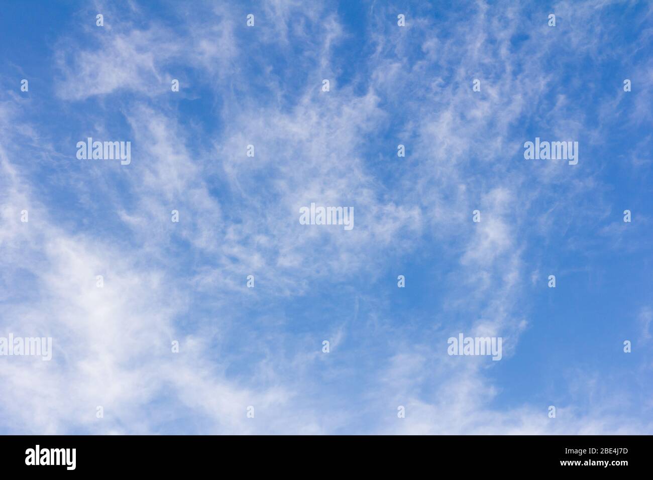 Clear blue color sky with white cloud background Stock Photo - Alamy