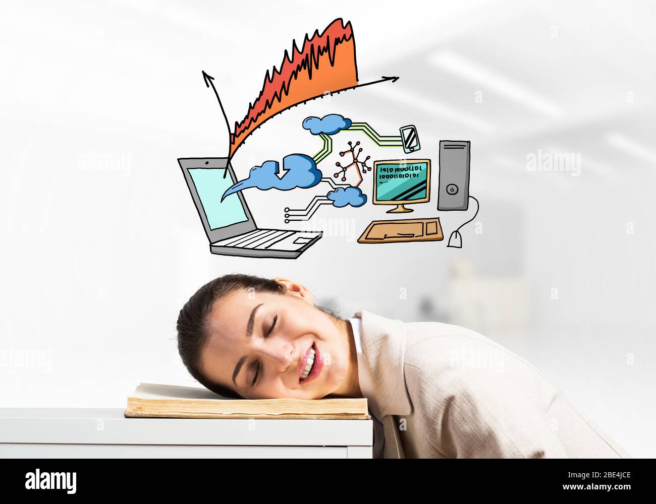 Woman Sleeping On Desk High Resolution Stock Photography and Images - Alamy