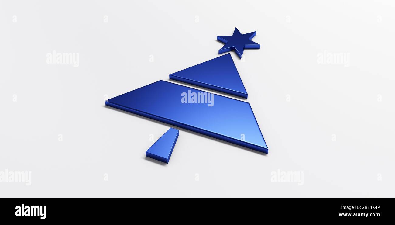 Christmas tree greetings card graphic blue image Stock Photo - Alamy