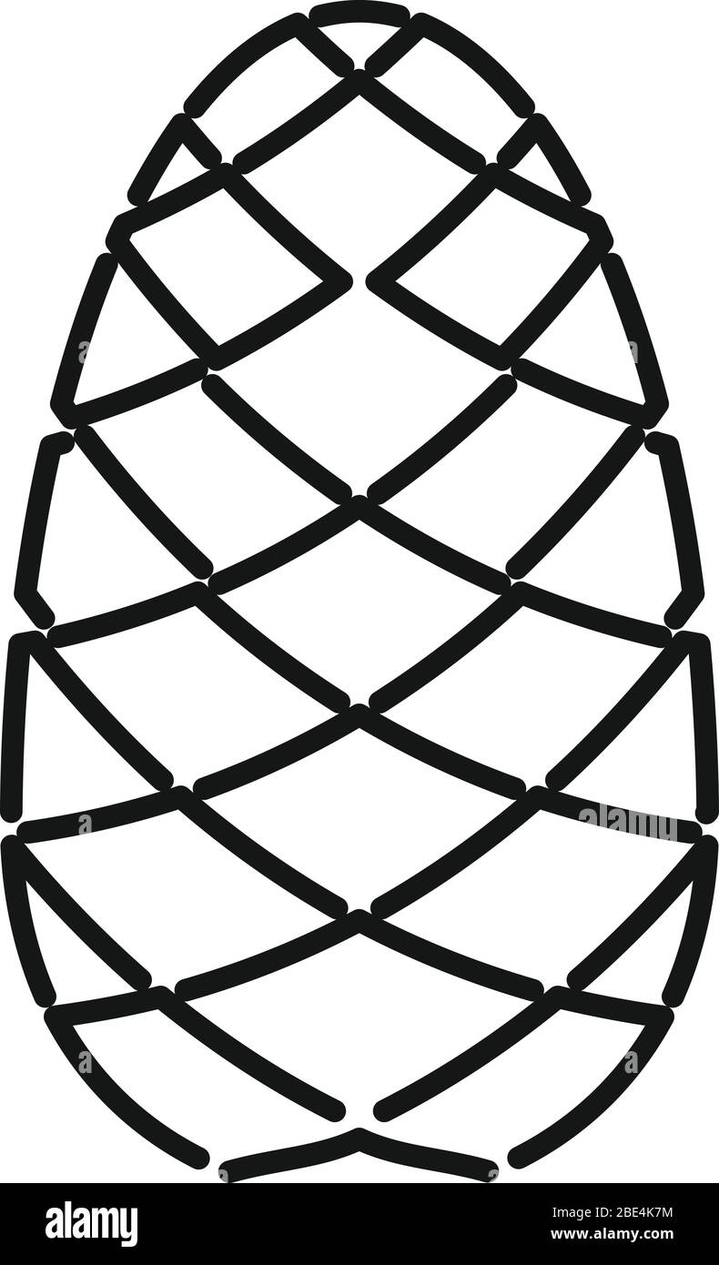 Magic pine cone icon. Outline magic pine cone vector icon for web ...