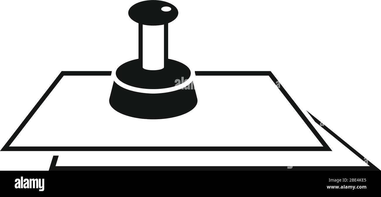 Justice paper stamp icon. Simple illustration of justice paper stamp ...