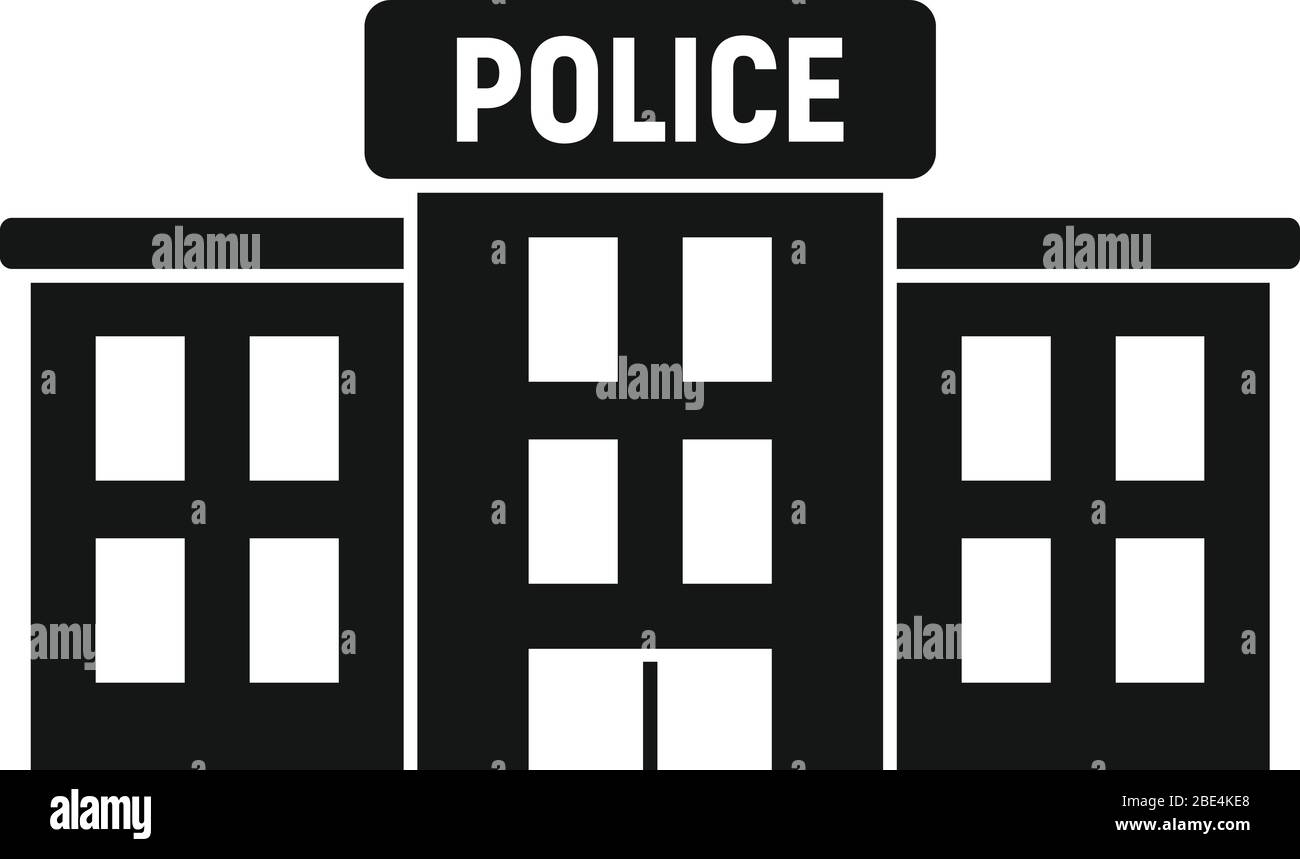 Police station icon. Simple illustration of police station vector icon ...