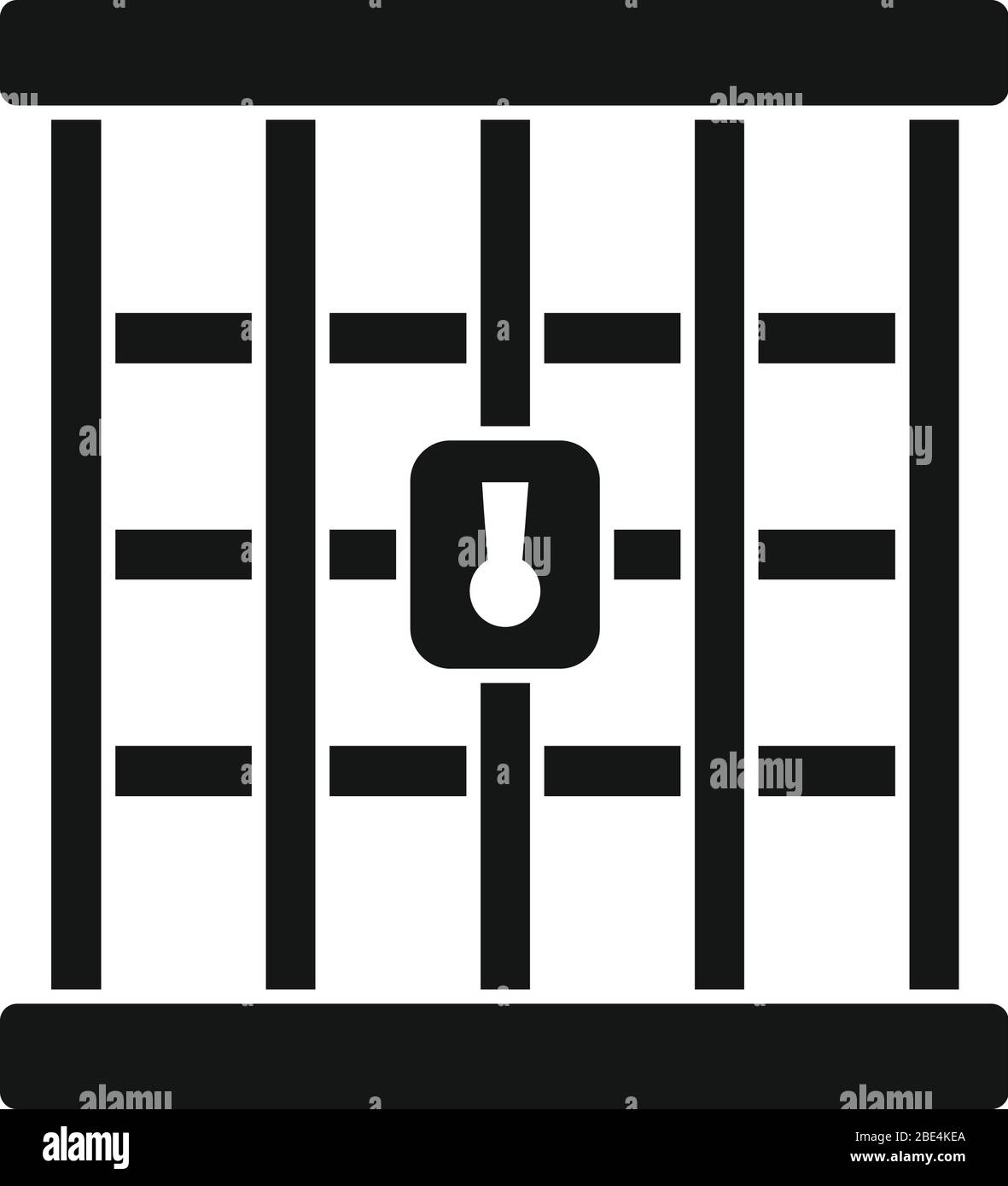 Prison gate icon. Simple illustration of prison gate vector icon for ...