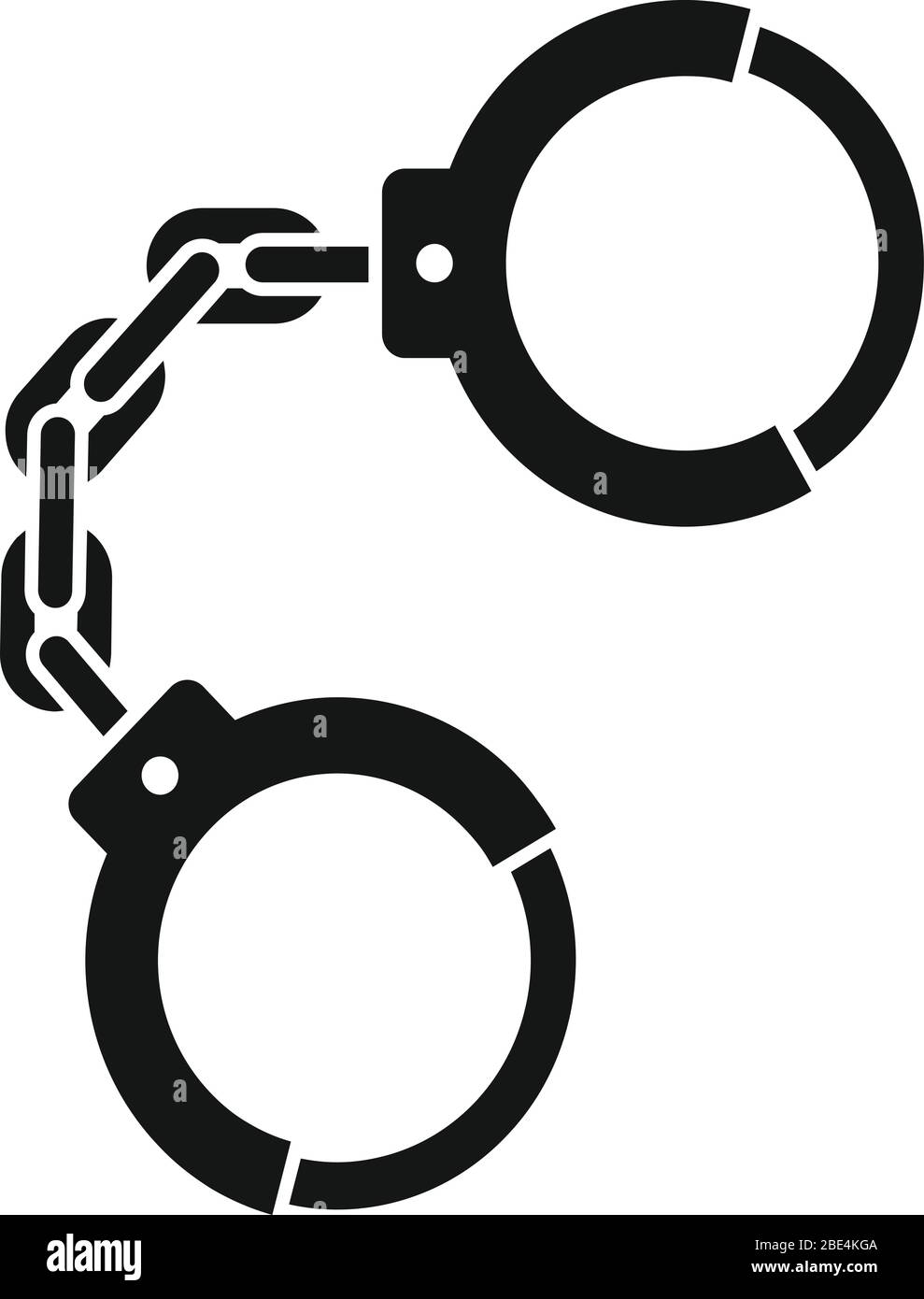 Handcuffs icon. Simple illustration of handcuffs vector icon for web ...