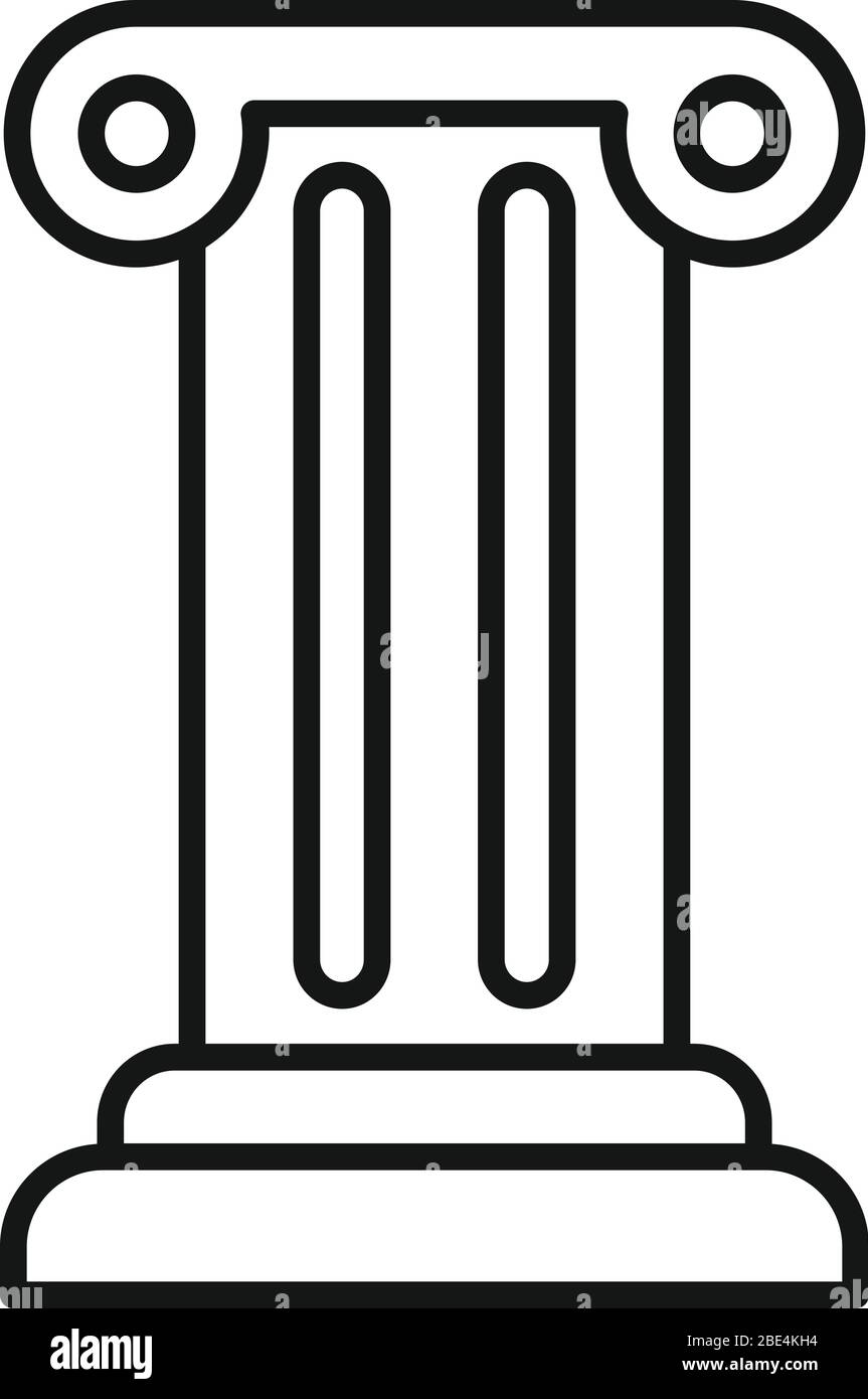 Justice column icon. Outline justice column vector icon for web design ...