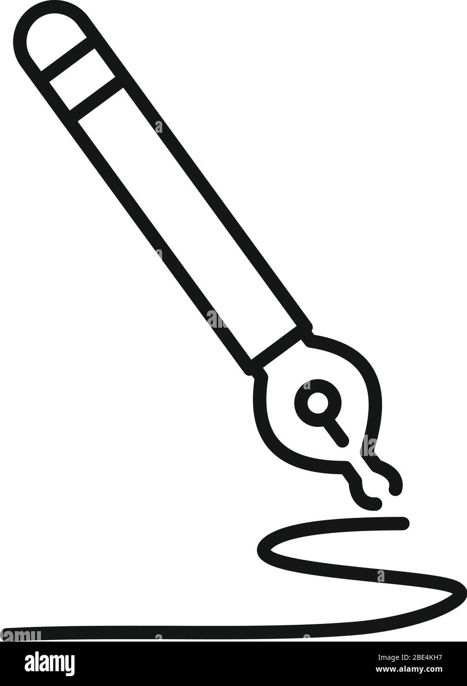 Writing ink pen icon. Outline writing ink pen vector icon for web ...