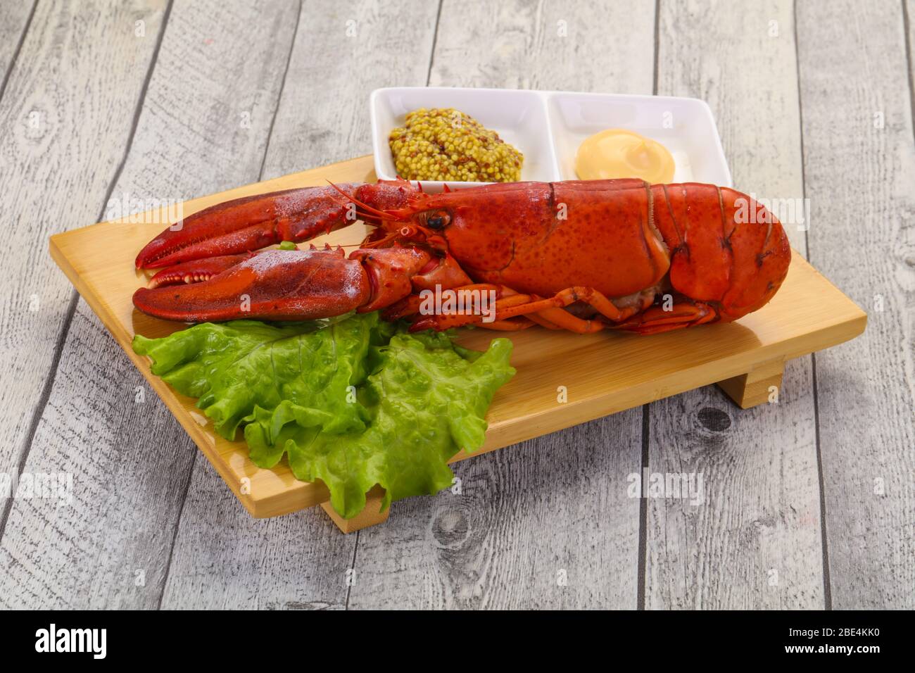 Luxury Lobster with sauces - ready for eat Stock Photo - Alamy