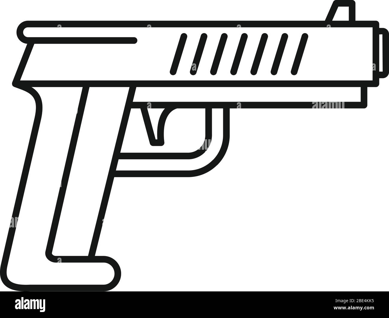 Police pistol icon. Outline police pistol vector icon for web design ...