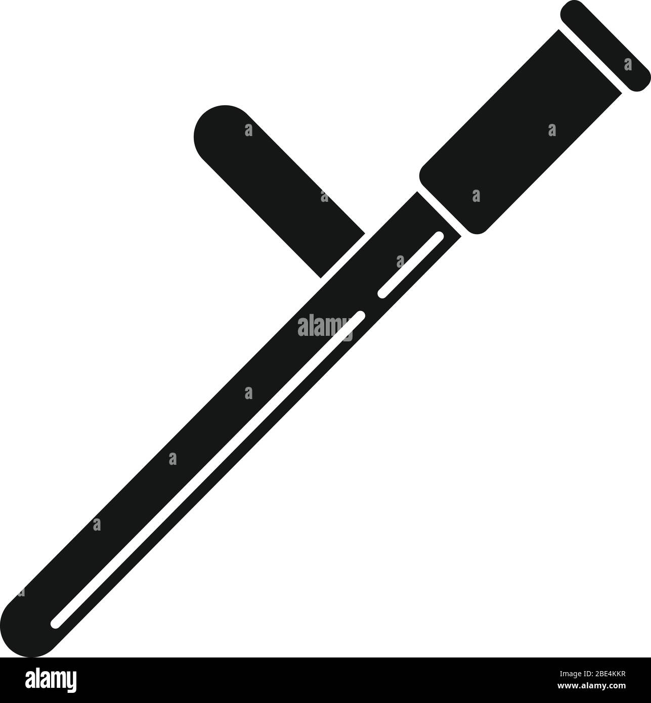 Police baton icon. Simple illustration of police baton vector icon for ...