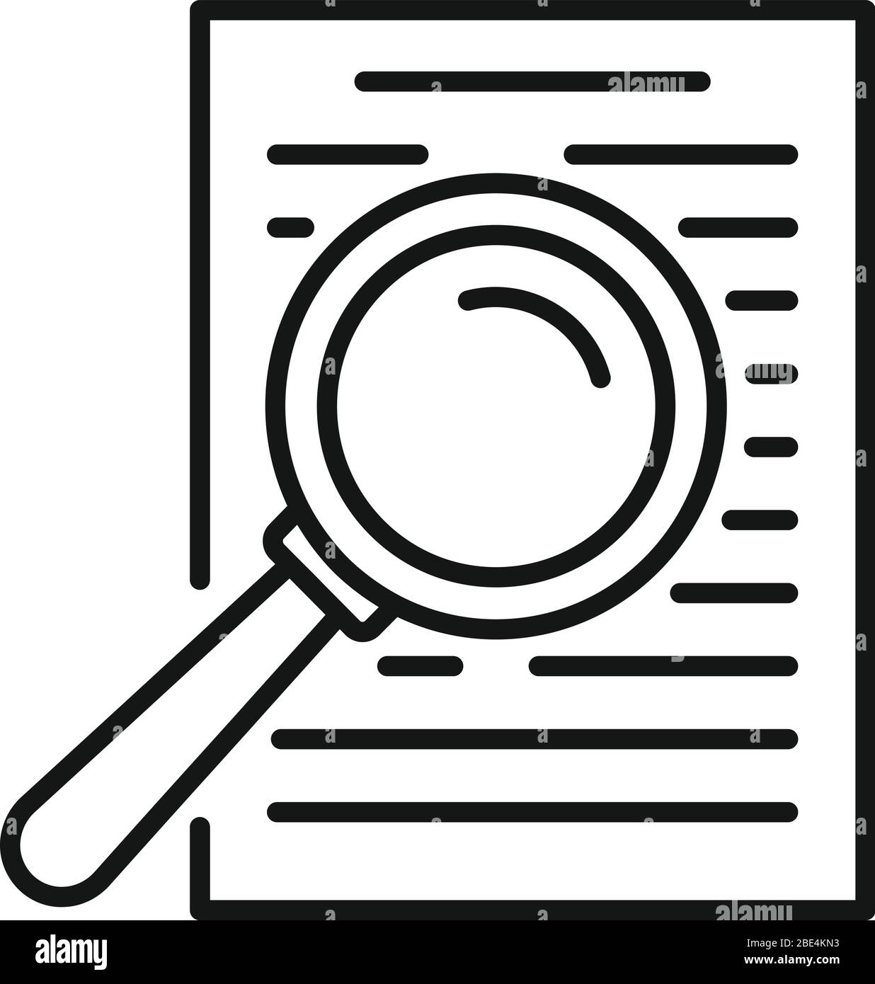 Magnifier search icon. Outline magnifier search vector icon for web ...